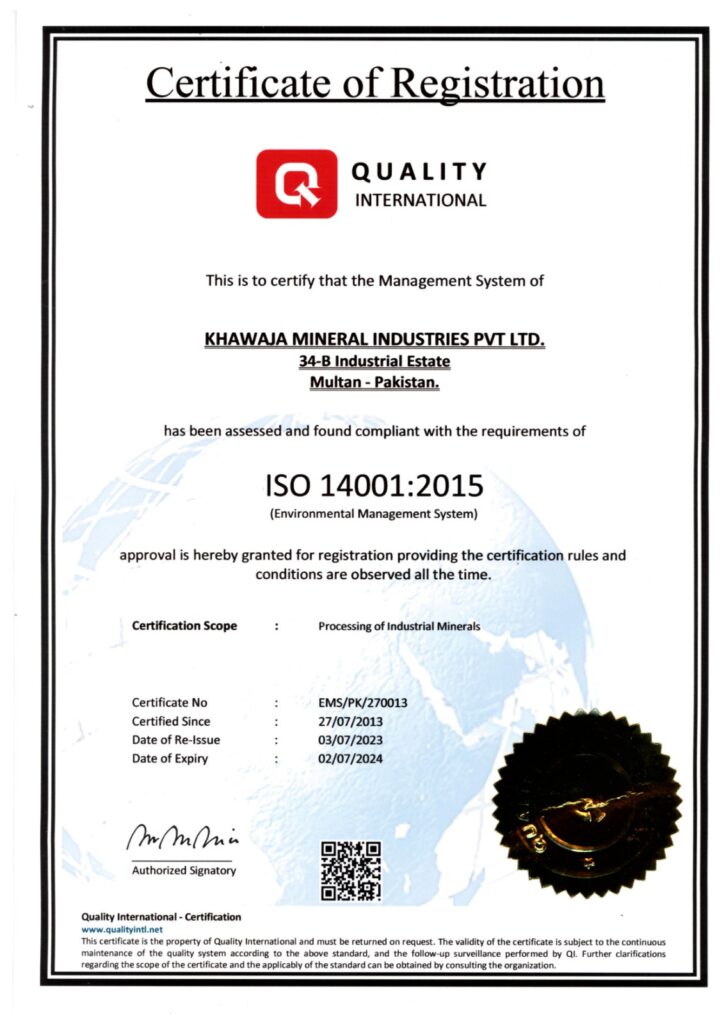 Our Certificate – KMI